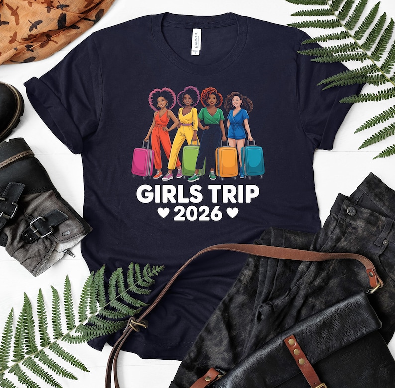 Girls Trip 2026 Vacation Shirt, Matching Squad Getaway Tee, Travel ...