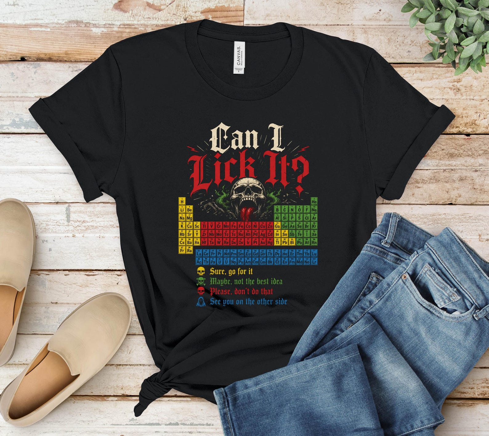 Chemistry Teacher Shirt, Science Lab Gift, Periodic Table Skull Tee ...