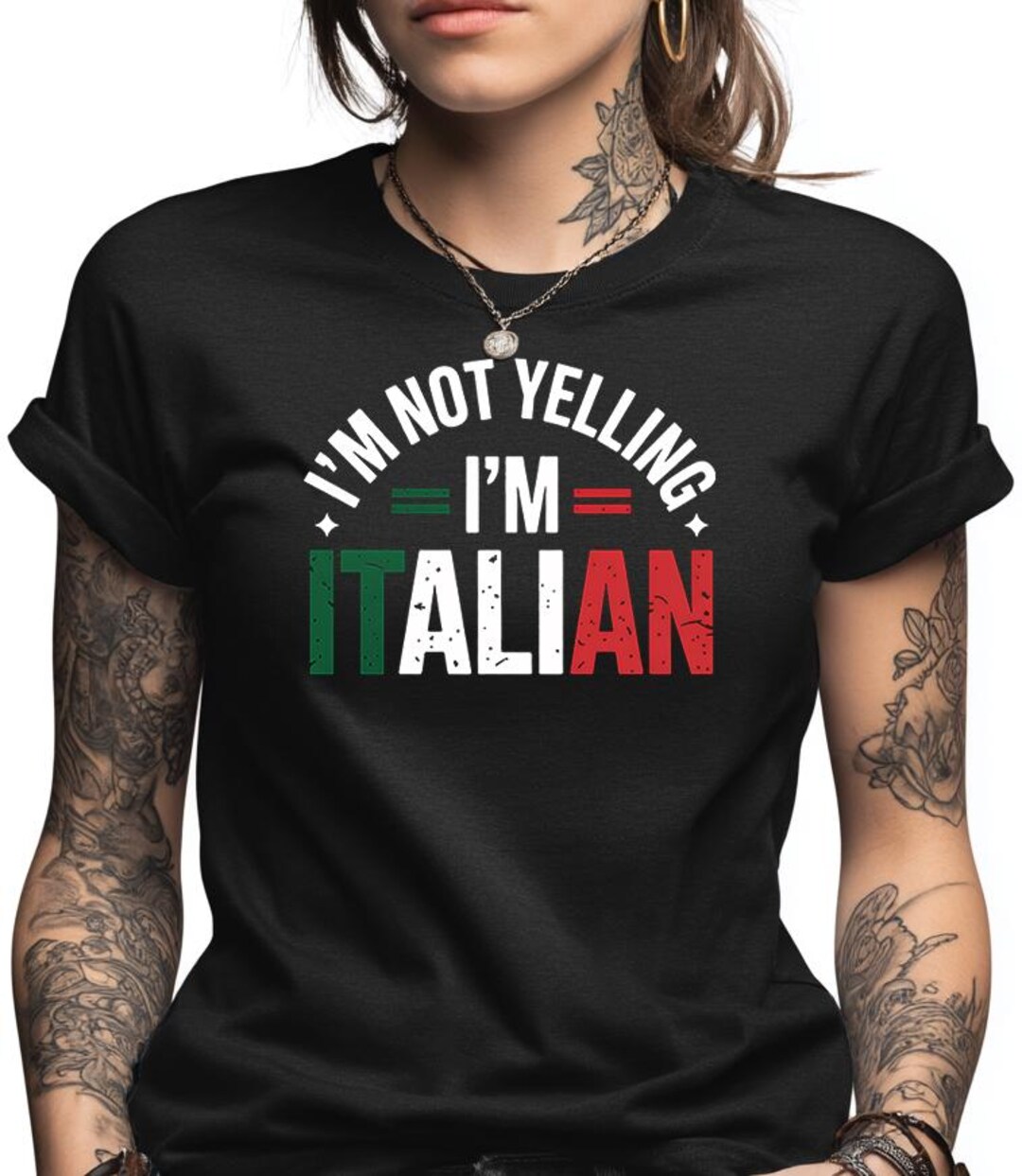 Funny Italian Shirt, I'm Not Yelling I'm Italian Heritage Tee, Proud ...