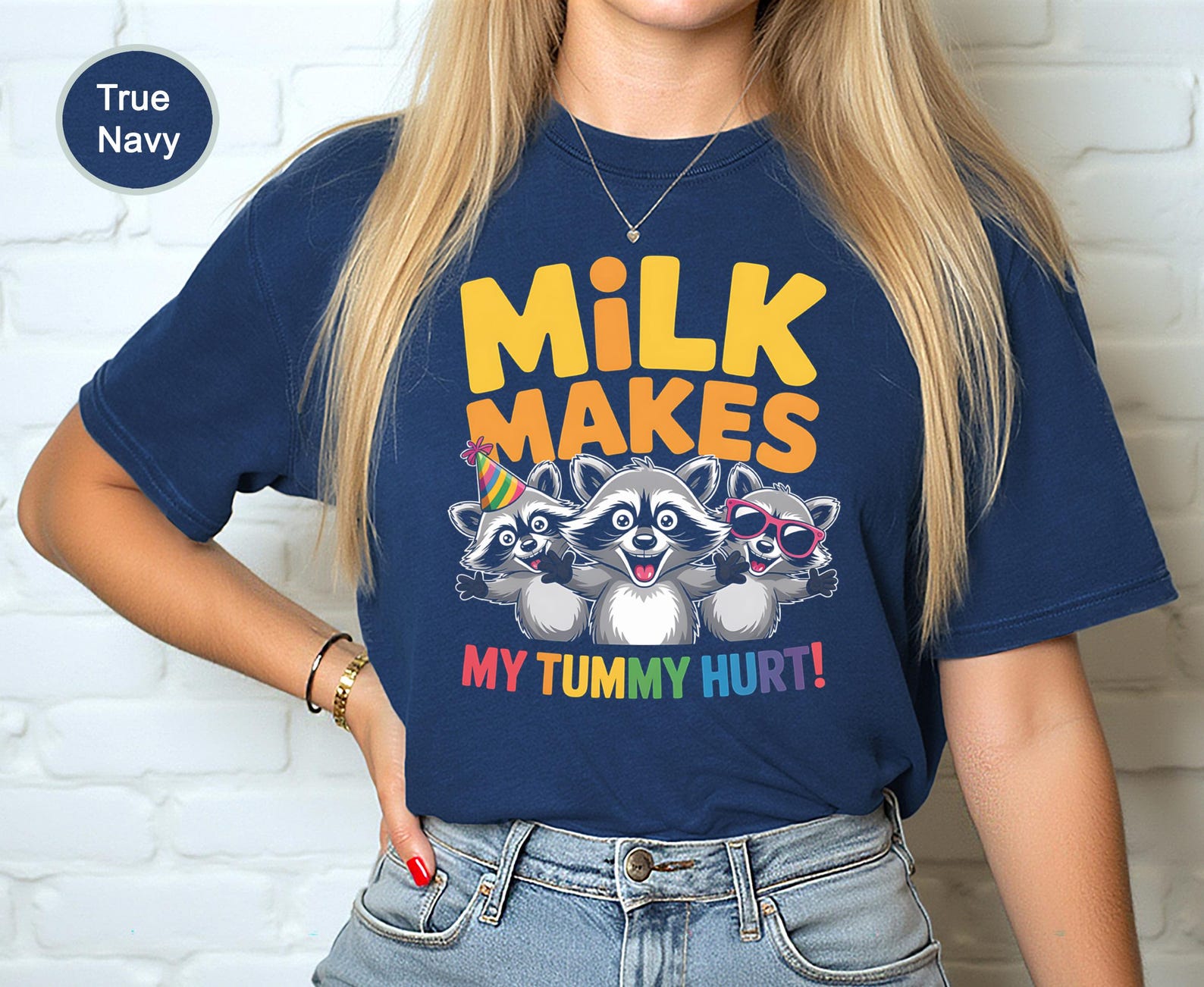Funny Raccoon Tummy Hurt Shirt, Ironic Dairy Free Gift, Lactose ...