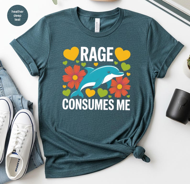 Sarcastic Dolphin Shirt | Unhinged Meme Tee | Weirdcore Aesthetic ...
