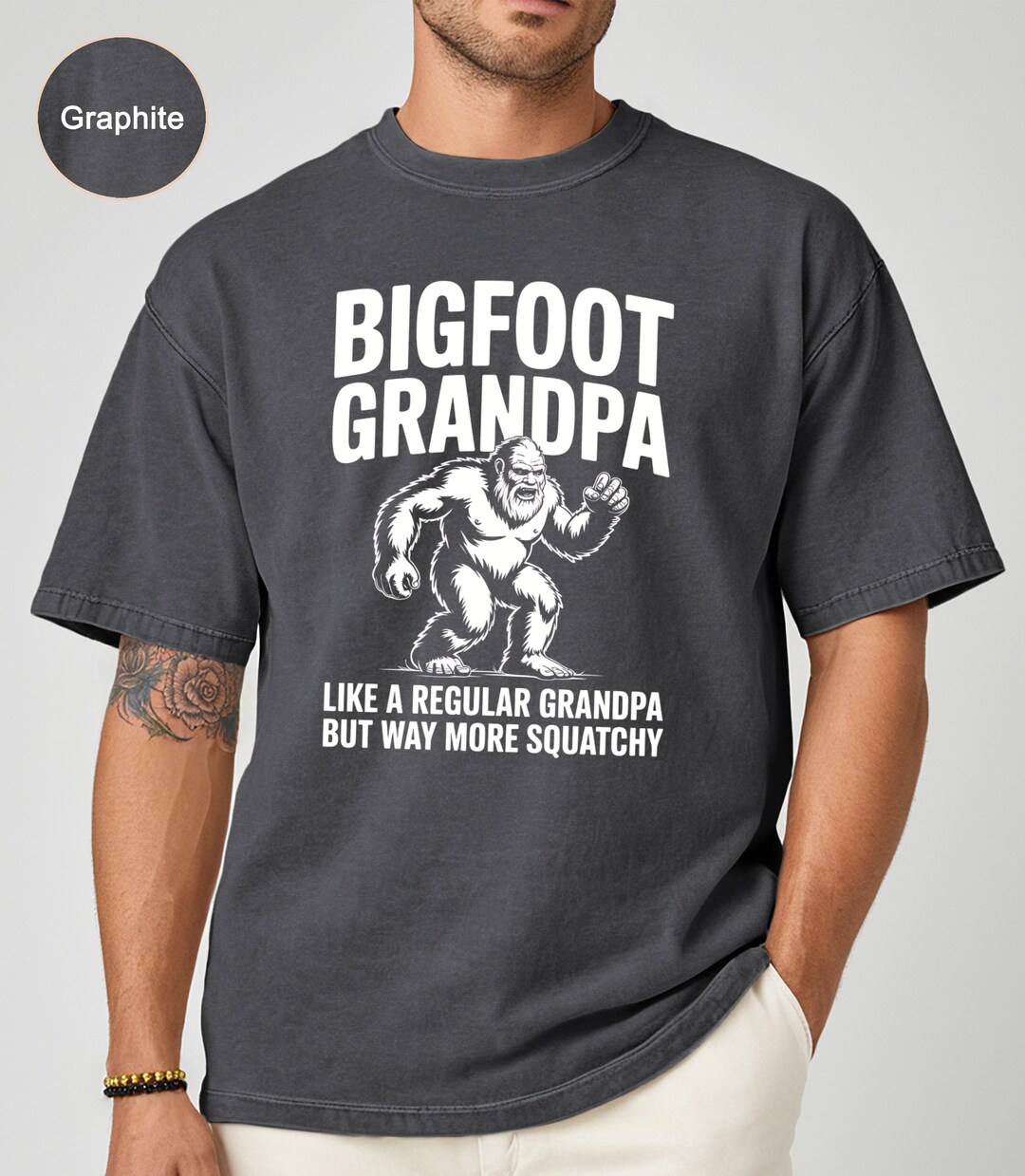 Bigfoot Grandpa Shirt | Funny Sasquatch Grandpa Gift | Way More ...