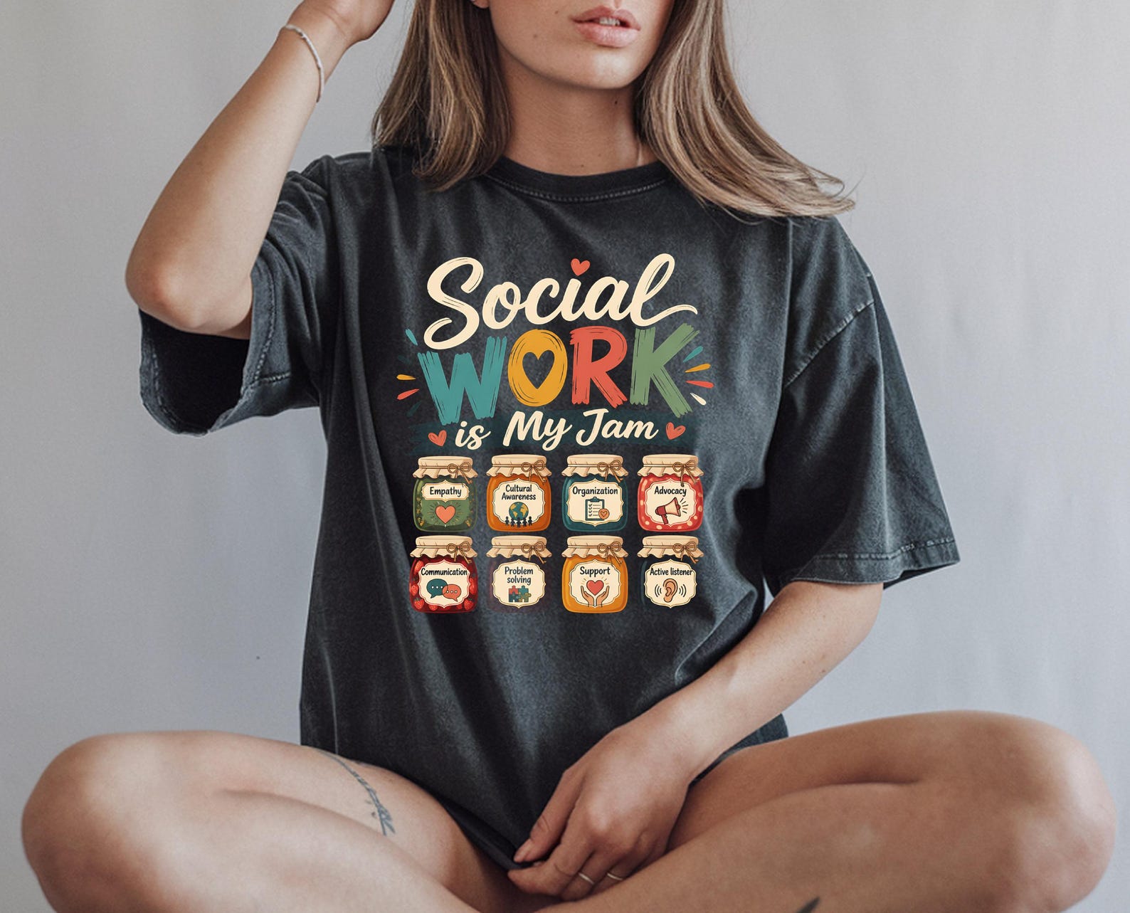 Social Work is My Jam Shirt, Social Worker Gift, Therapist Appreciation ...