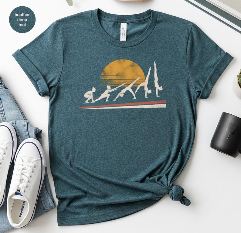 Vintage Gymnast Evolution T-shirt, Retro Handstand Acrobatic Tee ...