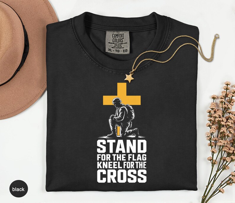 Patriotic Christian Shirt, Faith and Country Tee, Military Veteran Gift ...