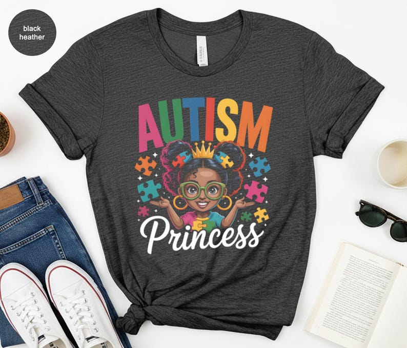 Autism Princess Shirt | Black Girl Autism Awareness Tee ...