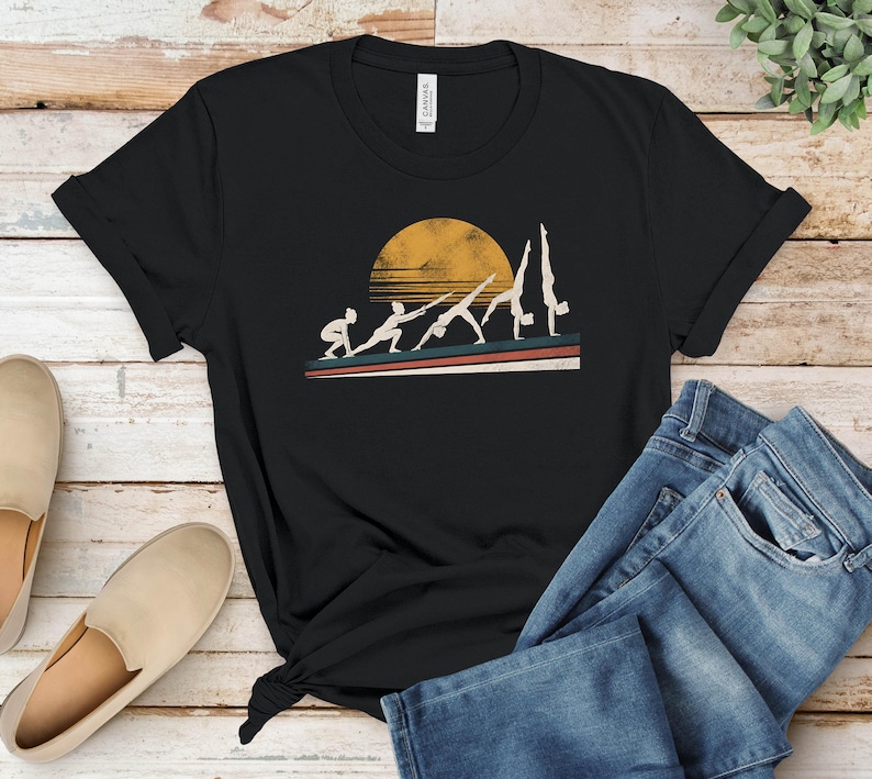 Vintage Gymnast Evolution T-shirt, Retro Handstand Acrobatic Tee ...