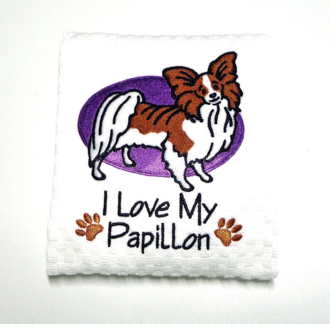 Papillon Kitchen Towel, Dog Gift - Etsy
