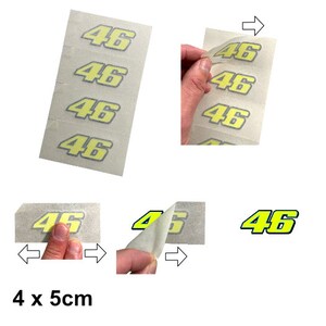 Valentino Rossi Sticker FLUORESCENT YELLOW 46 Vinyl Decal 2013 ...