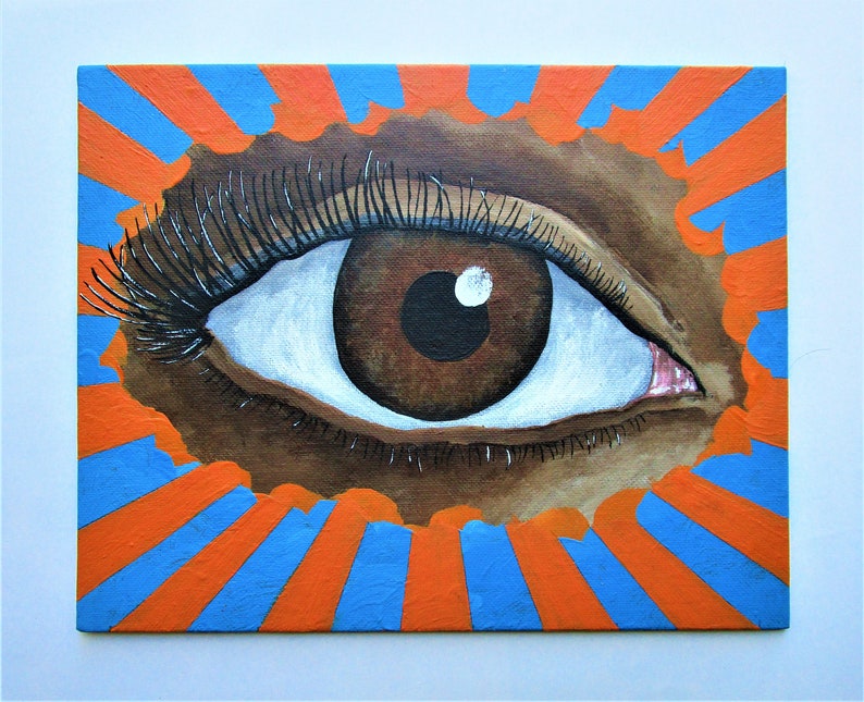 All-seeing Eye (ORIGINAL ACRYLIC PAINTING) 8" X 10" by Mike Kraus ...