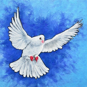 Dove (ORIGINAL ACRYLIC PAINTING) 8" X 10" by Mike Kraus- Art Birds ...