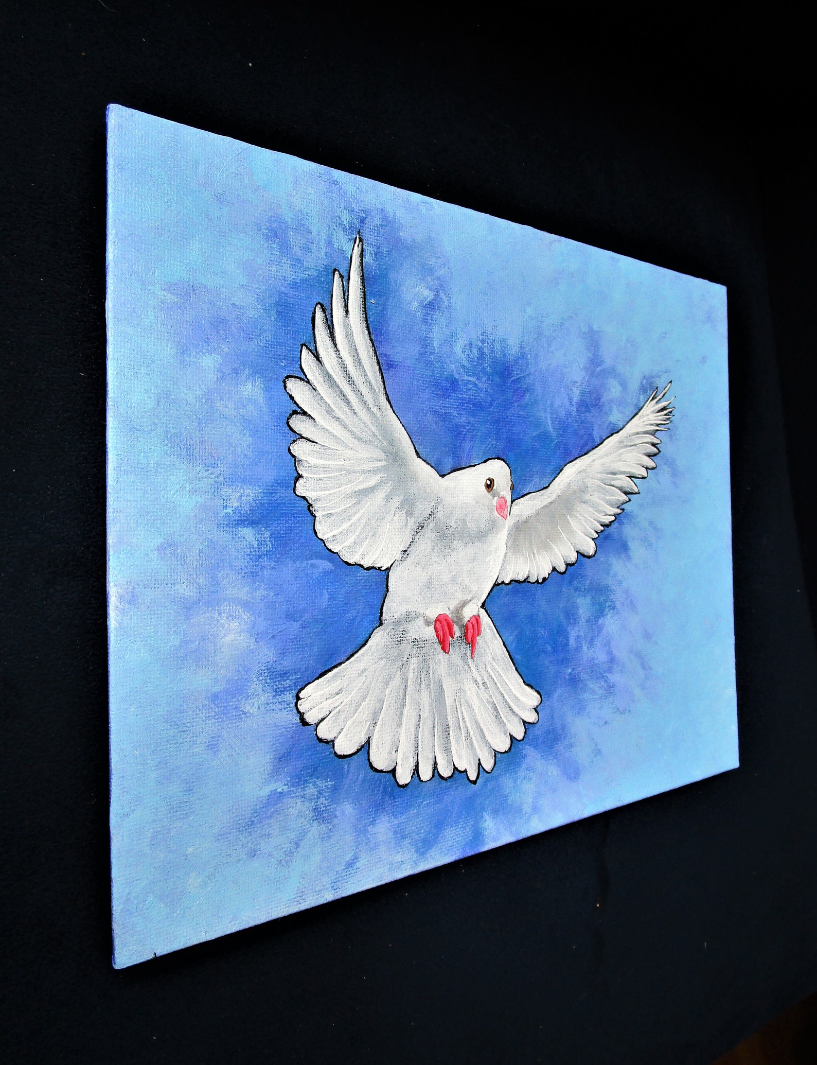 Dove ORIGINAL ACRYLIC PAINTING 8 X 10 by Mike | Etsy