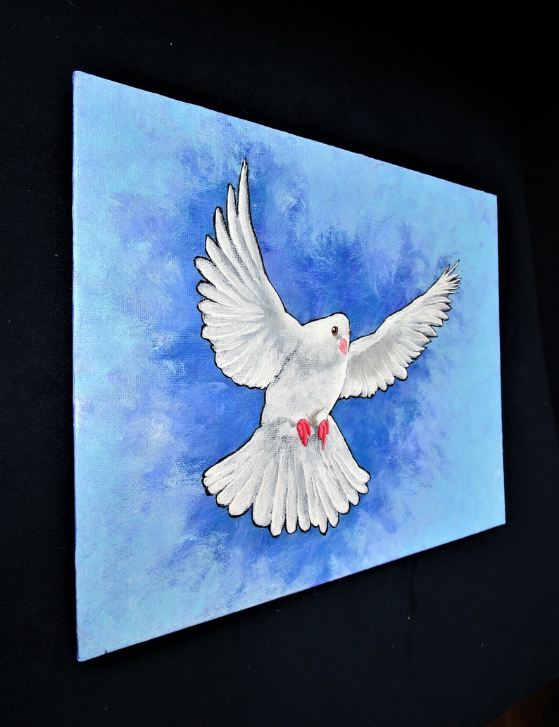 Dove ORIGINAL ACRYLIC PAINTING 8 X 10 by Mike | Etsy