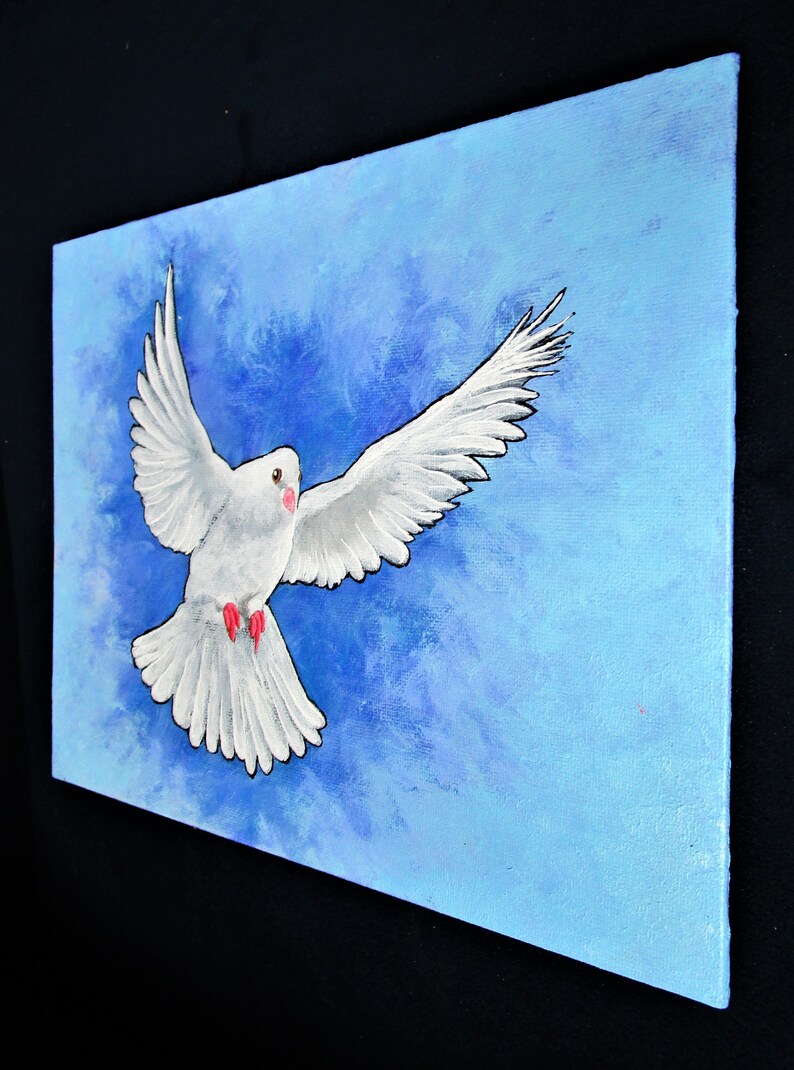 Dove ORIGINAL ACRYLIC PAINTING 8 X 10 by Mike | Etsy