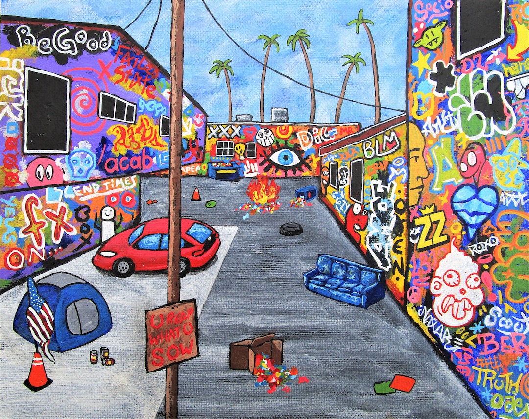 Los Angeles Alley ORIGINAL DIGITAL DOWNLOAD by Mike Kraus Art La ...