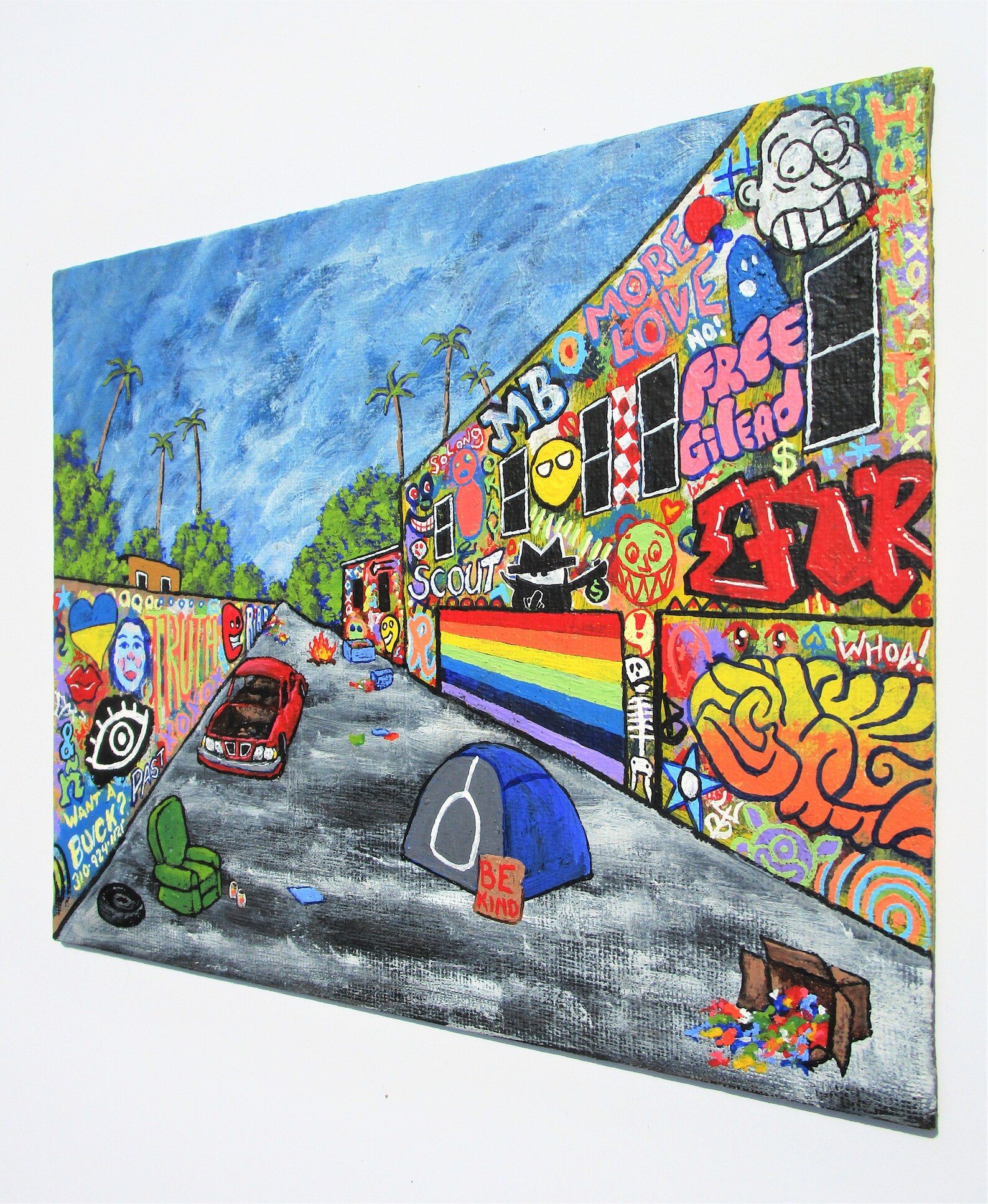 Los Angeles Alley (ORIGINAL ACRYLIC PAINTING) 8" X 10" by Mike Kraus ...
