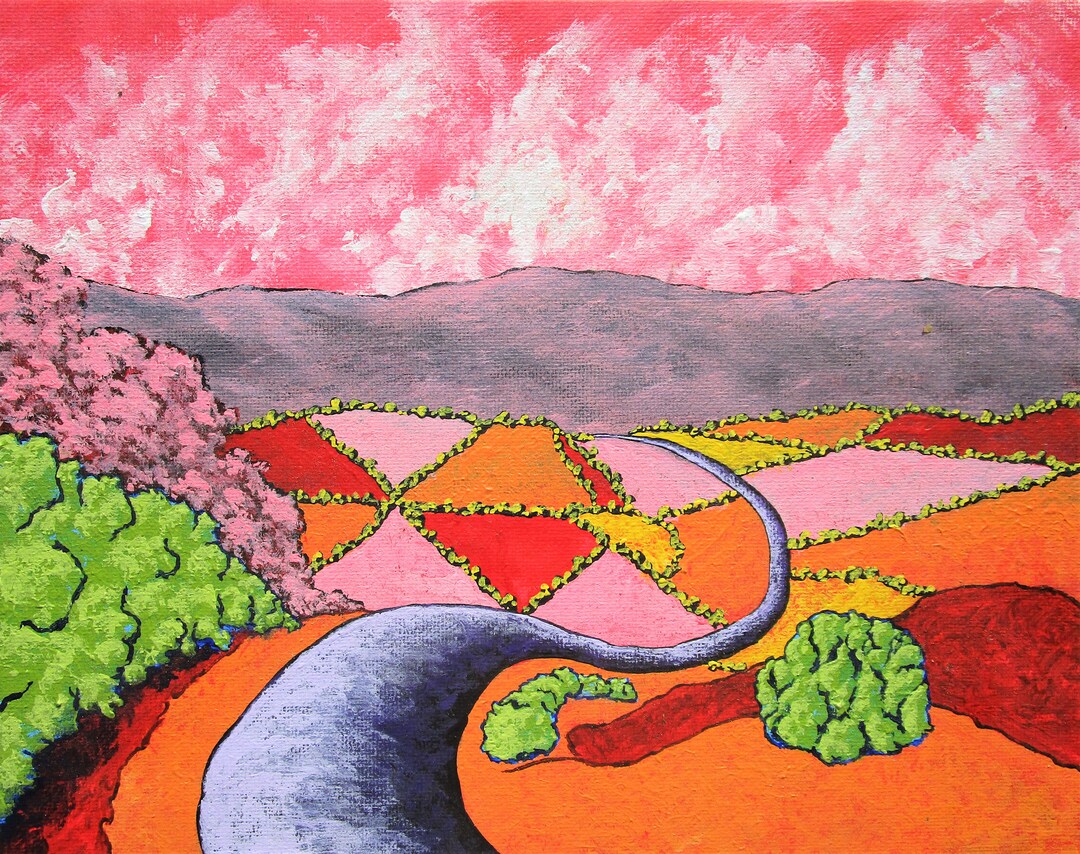 Returning to Civilization ORIGINAL ACRYLIC PAINTING 8 X 10 by Mike ...