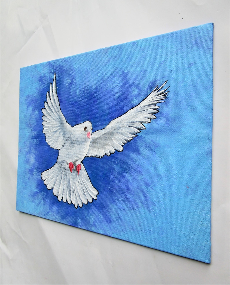 Dove ORIGINAL ACRYLIC PAINTING 8 X 10 by Mike | Etsy
