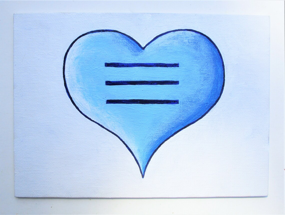 Heart of Hope ORIGINAL ACRYLIC PAINTING 5 X 7 by - Etsy