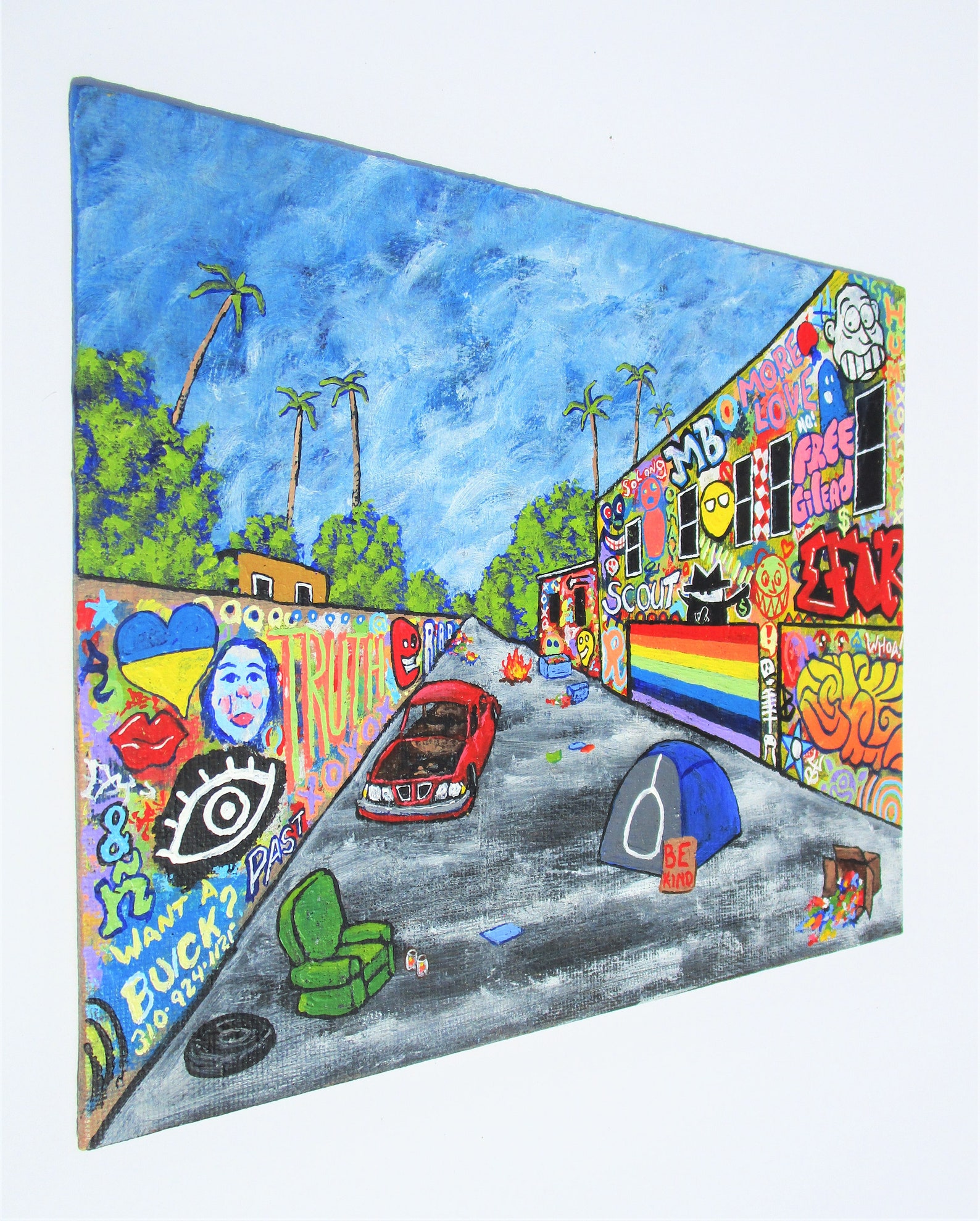 Los Angeles Alley (ORIGINAL ACRYLIC PAINTING) 8" X 10" by Mike Kraus ...