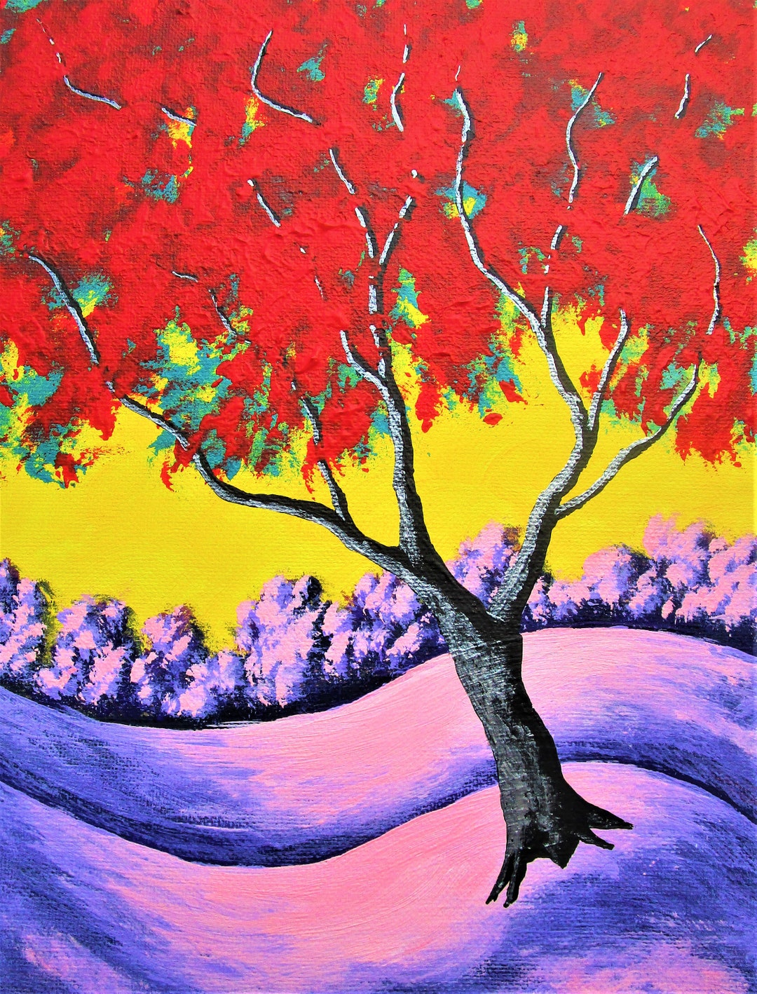 Twilight Woods (ORIGINAL ACRYLIC PAINTING) 8" X 10" by Mike Kraus - Art ...