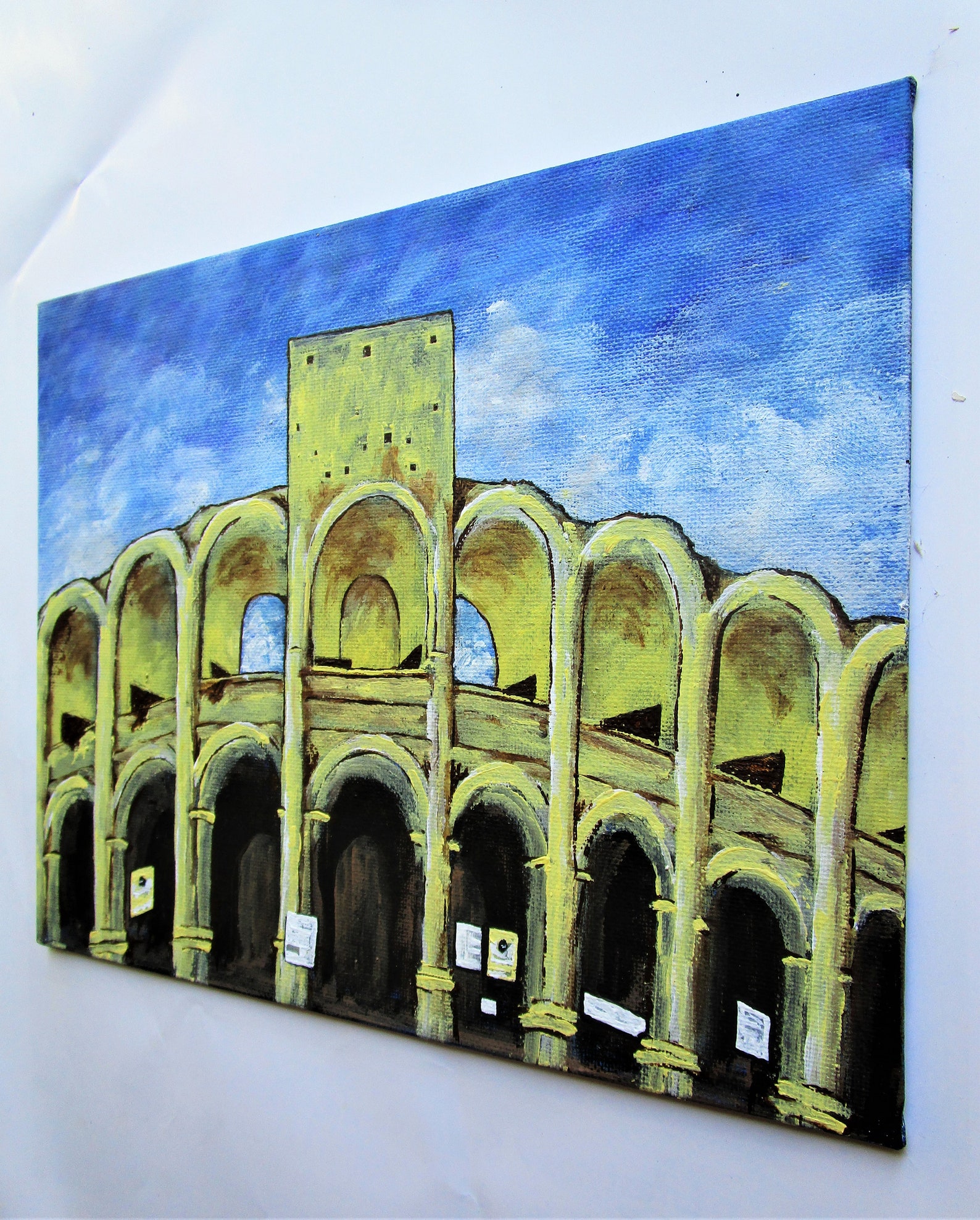 Arles Amphitheatre ORIGINAL ACRYLIC PAINTING 8 X - Etsy
