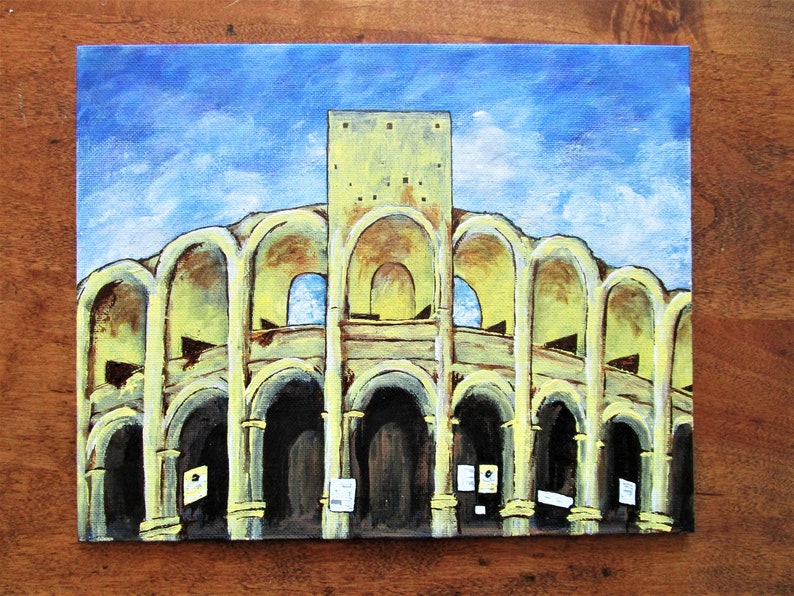 Arles Amphitheatre ORIGINAL ACRYLIC PAINTING 8 X - Etsy