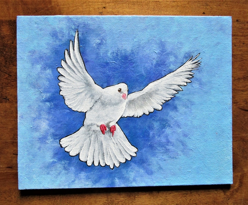 Dove ORIGINAL ACRYLIC PAINTING 8 X 10 by Mike | Etsy