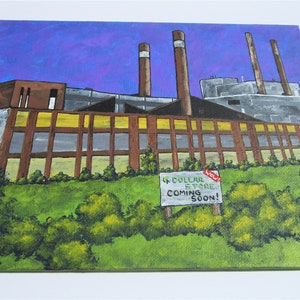 Roaring Factory (ORIGINAL ACRYLIC PAINTING) 8" X 10" by Mike Kraus ...