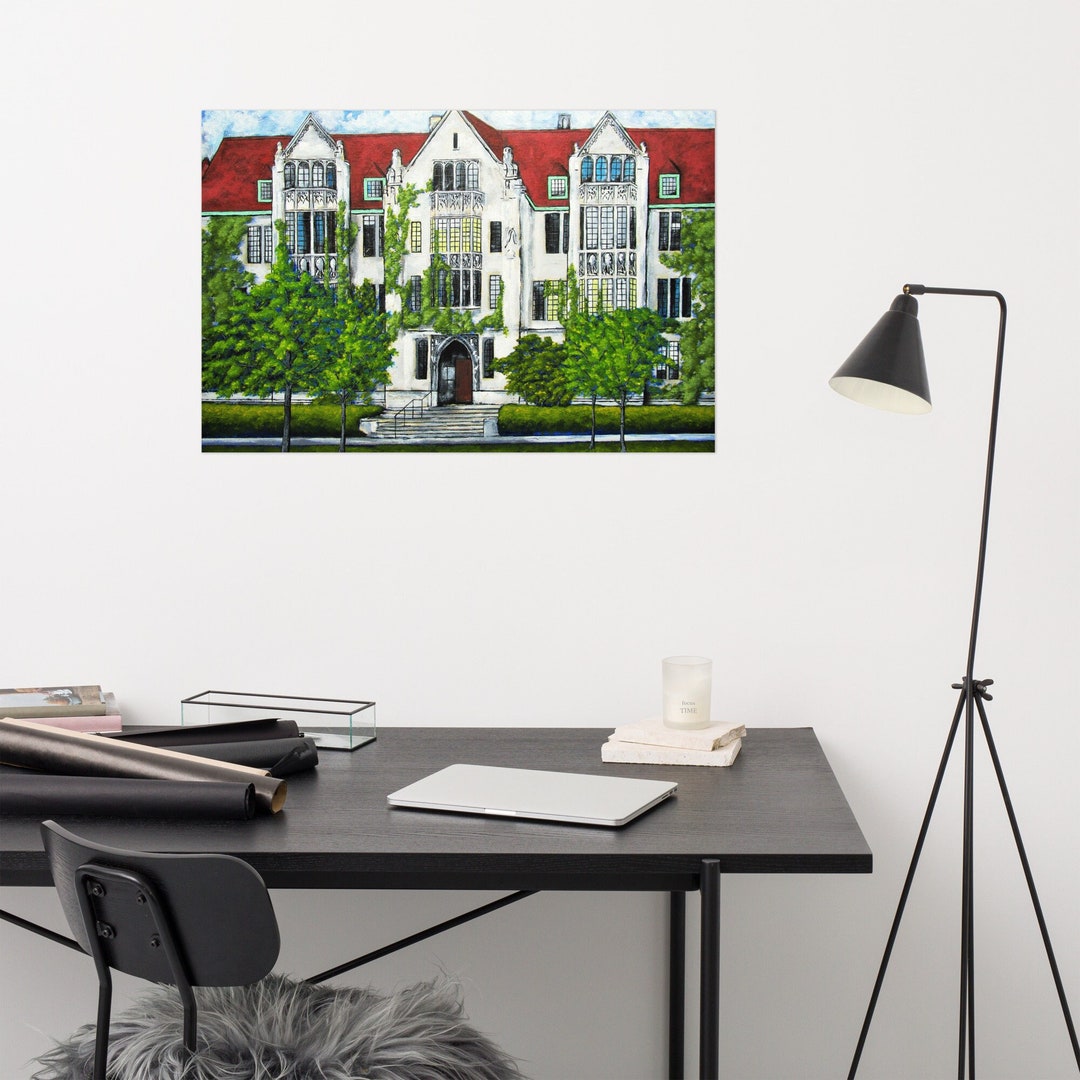 Eckhart Hall at University of Chicago (POSTER) by Mike Kraus - Art ...