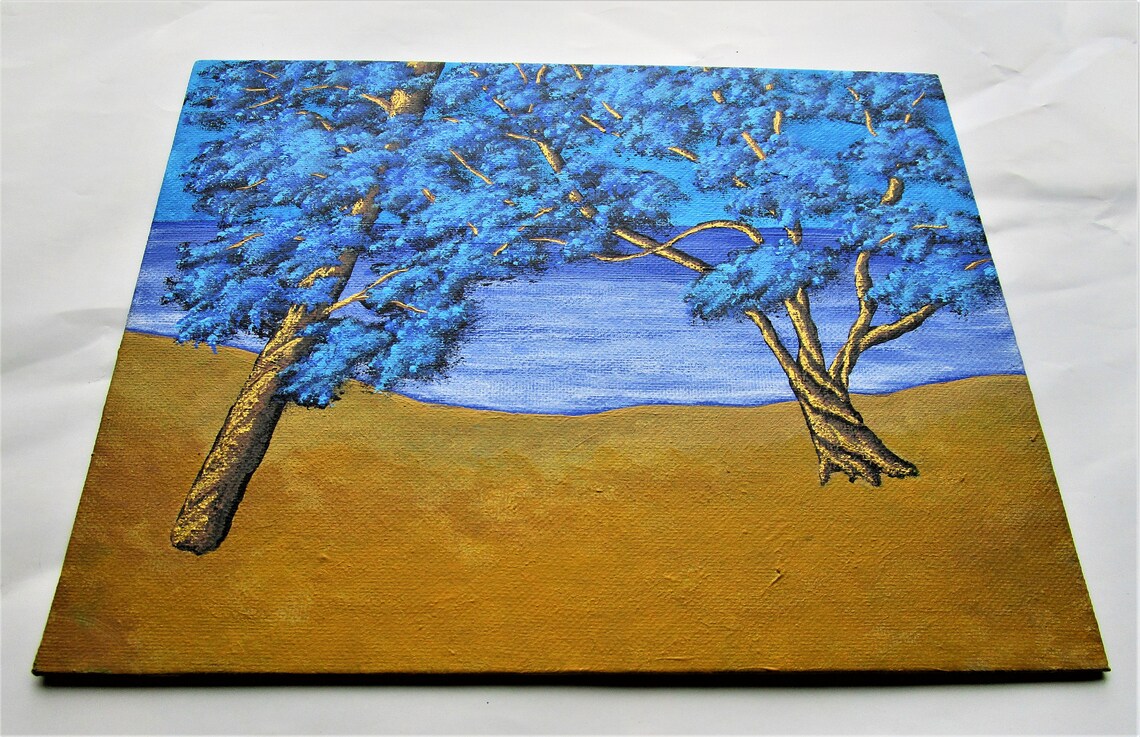 Magpie Trees ORIGINAL ACRYLIC PAINTING 8 X 10 by | Etsy