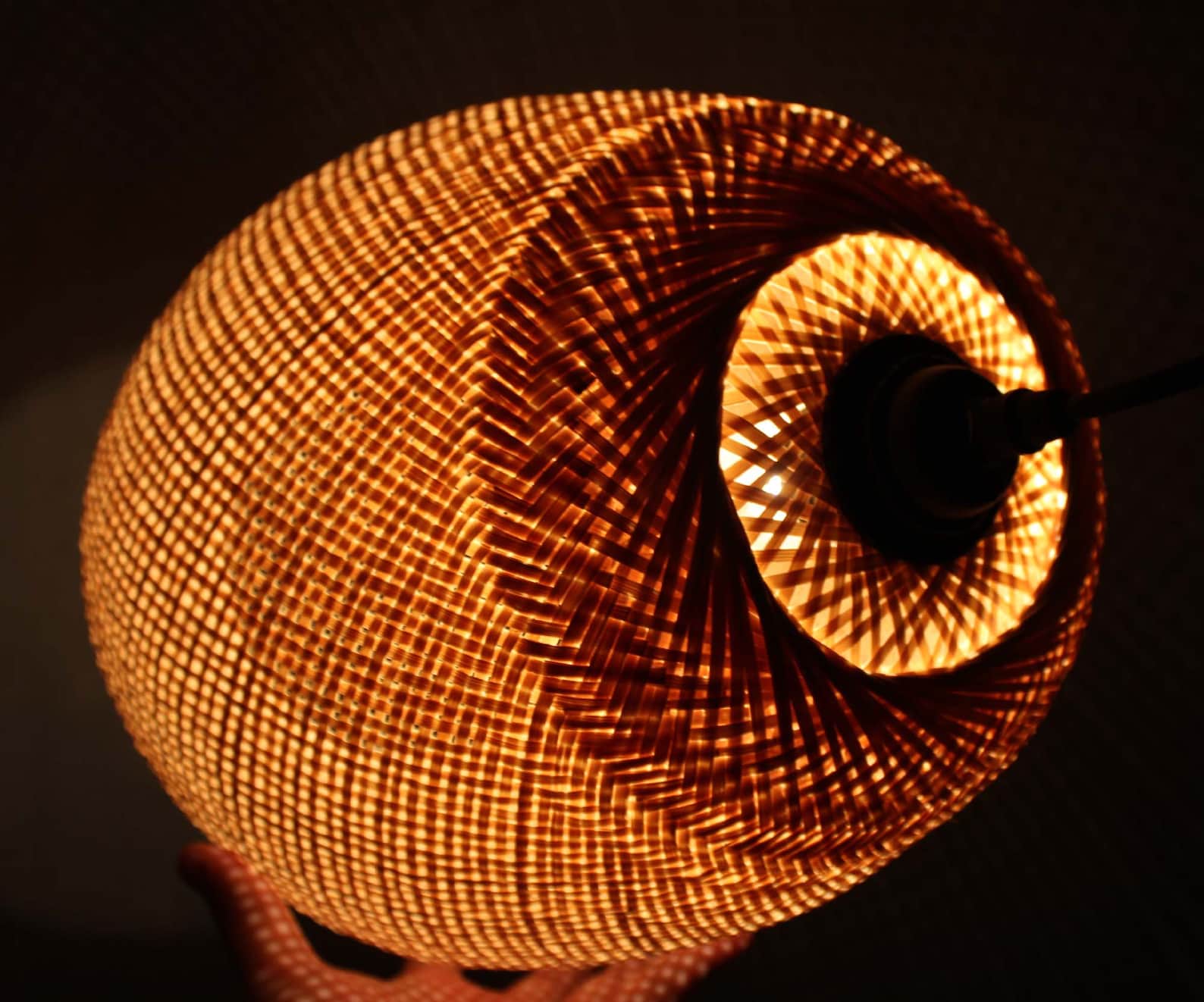 Pine Cone Shaped Bamboo Lighting Fixture Bamboo Pendant - Etsy