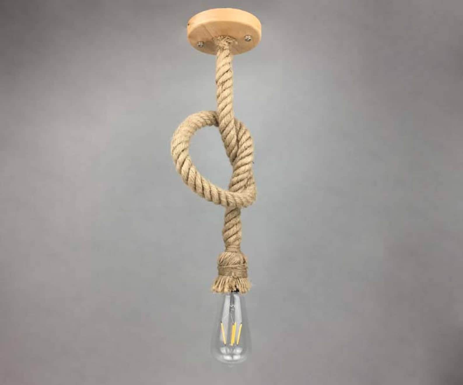 Hemp Rope Hanging Lamps-pendant Lighting-rope - Etsy