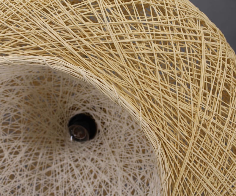 Handwoven Paper Rope Pendant Light: Double Lampshade Decor Lighting - Etsy