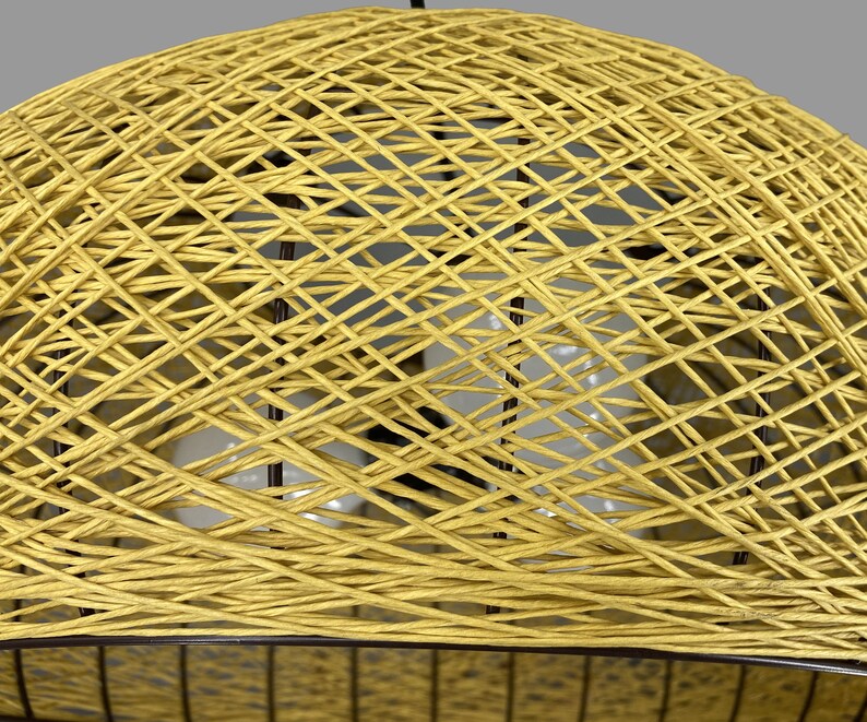 Hand Woven Hemp Rope Pendant Light Room Ceiling Lighting | Etsy