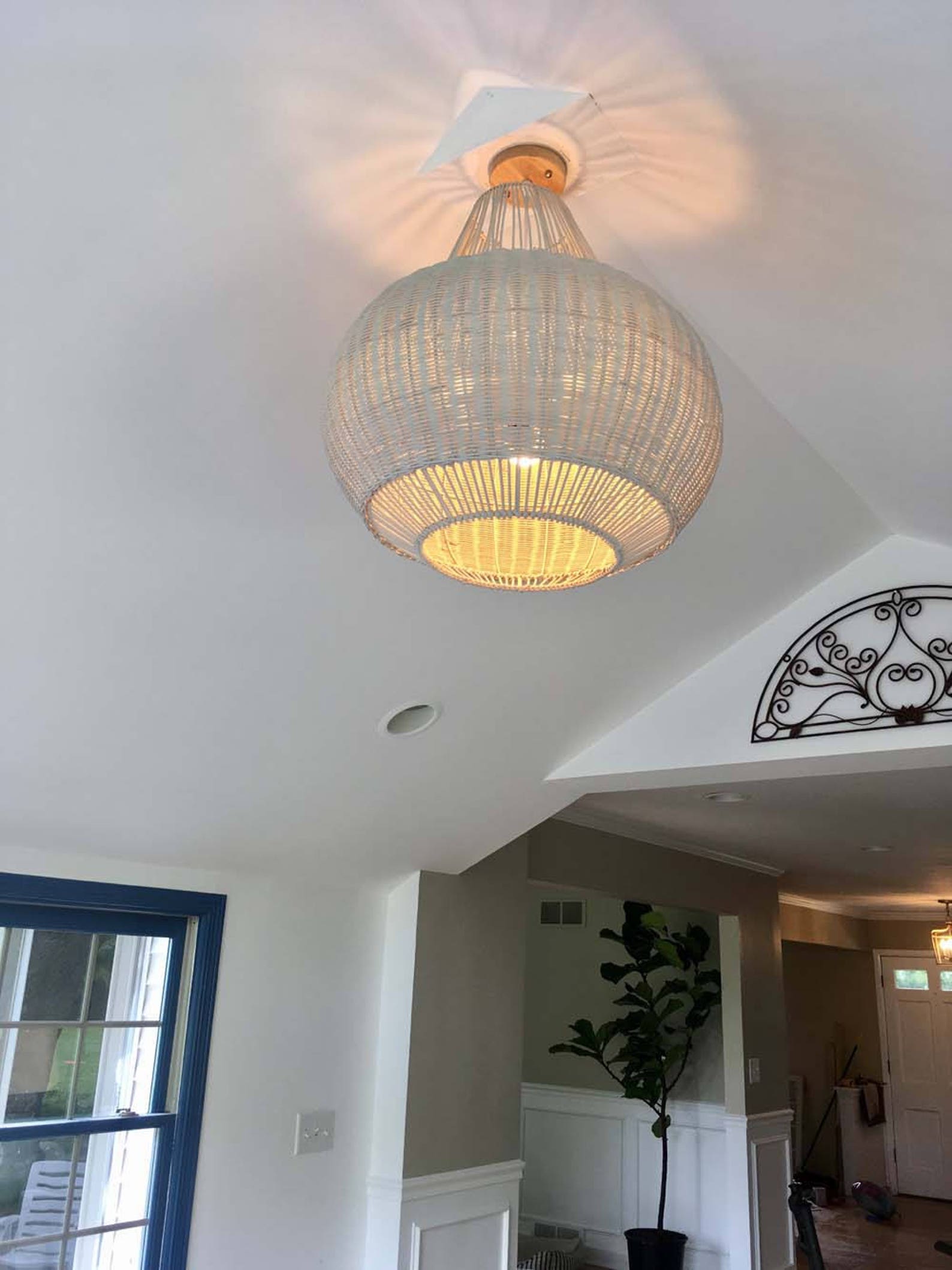 New Rattan Pear Pendant Light-wicker Pear Pendant Lamp-rustic Lamp ...