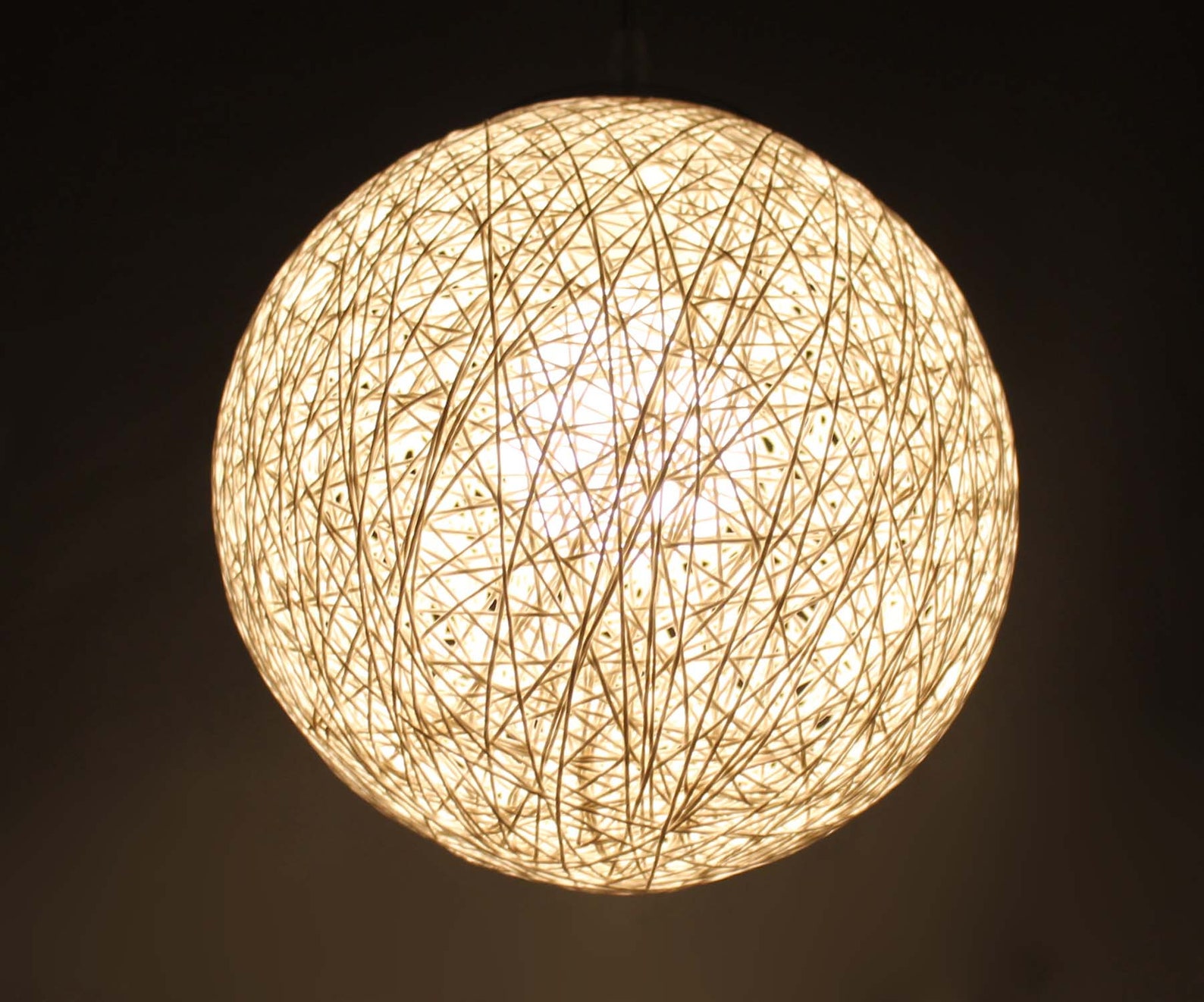 White or Black Rope Pendant Light Spherical Lighting - Etsy