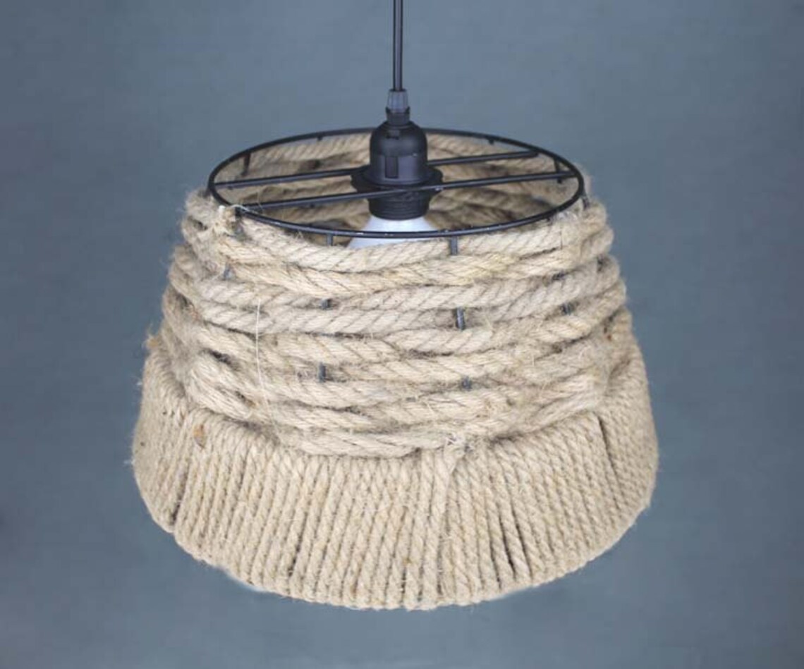 Hemp Rope Lightings-hand Woven Pendant Lights-decor | Etsy