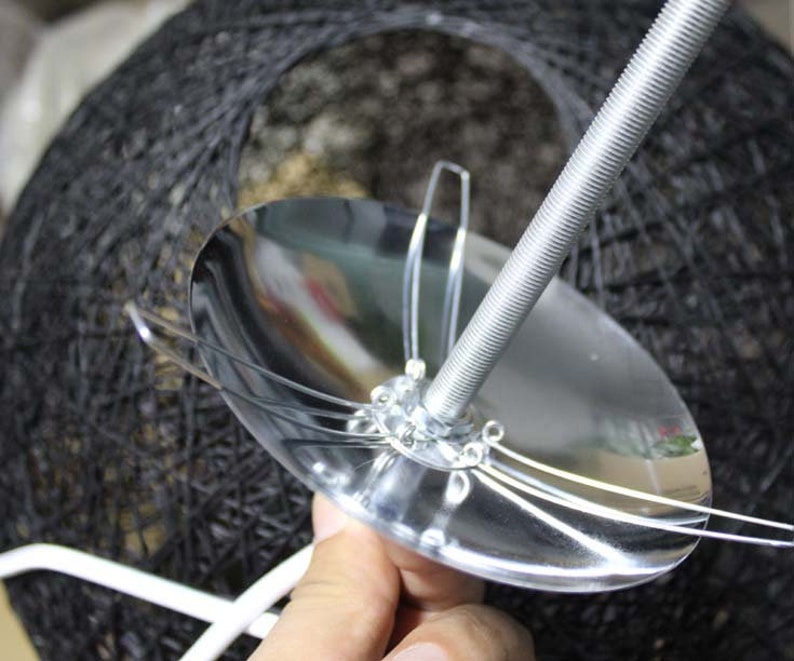 Black Rope Sphere Pendant Lights-diameter 19.7 Inches 50 Cm - Etsy