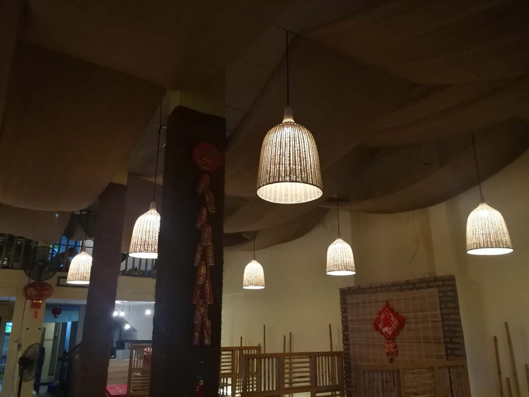 Rattan Basket Hanging Lighting Rattan Pendant Light Rustic Lighting ...
