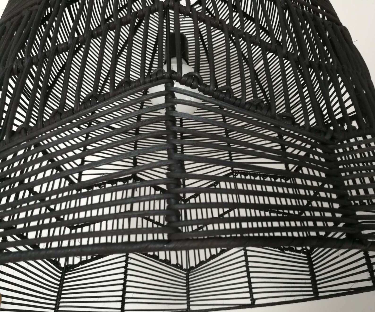 One Black Rattan Pendant Light Shade's Diameter 50 - Etsy