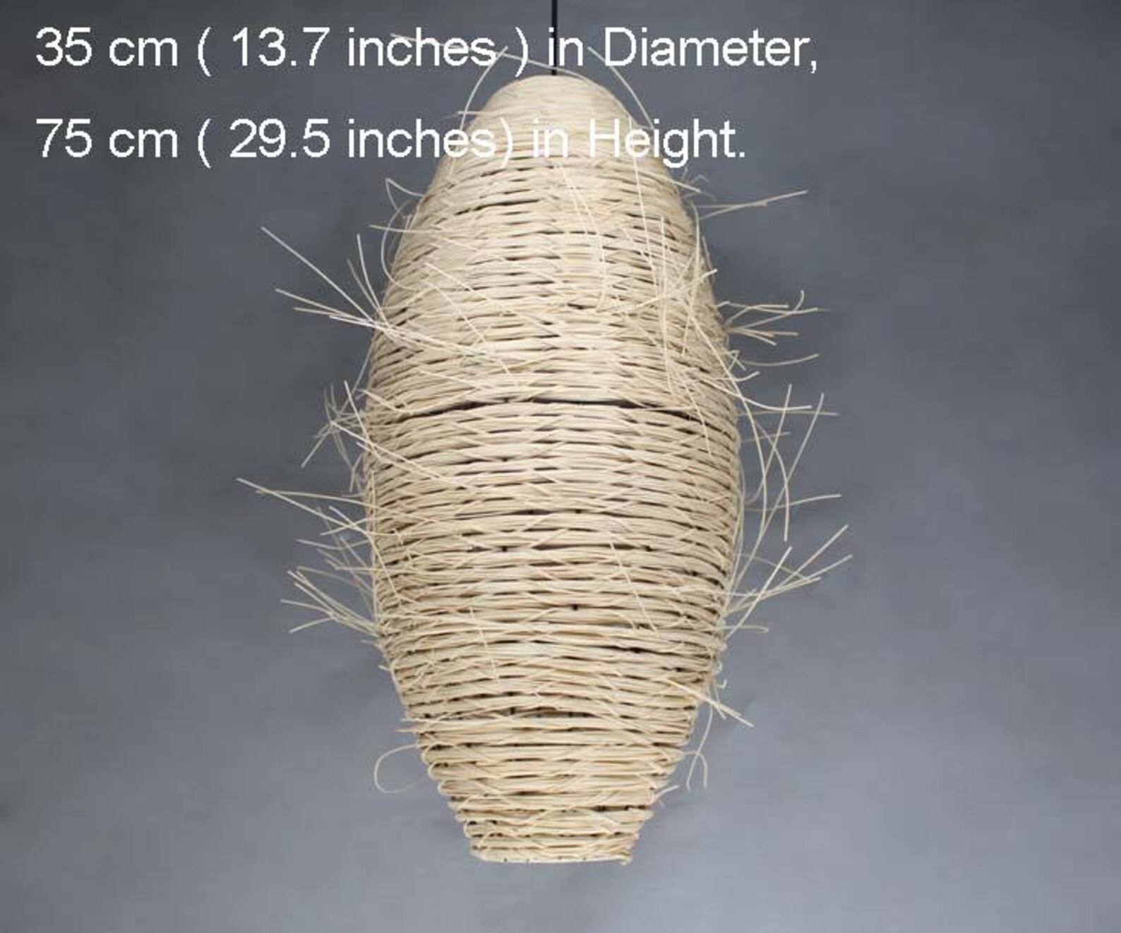 Romantic Cocoon Shape Rattan Pendant Lights-wild Style - Etsy