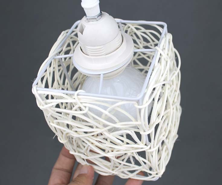 Free Shipping Cuboid-shaped Handwoven From Rattan Lightings | Etsy