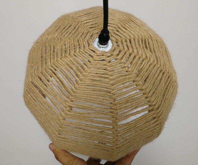 Rope Pendant Light Hand Woven Handwoven Hemp Rope Pendant | Etsy