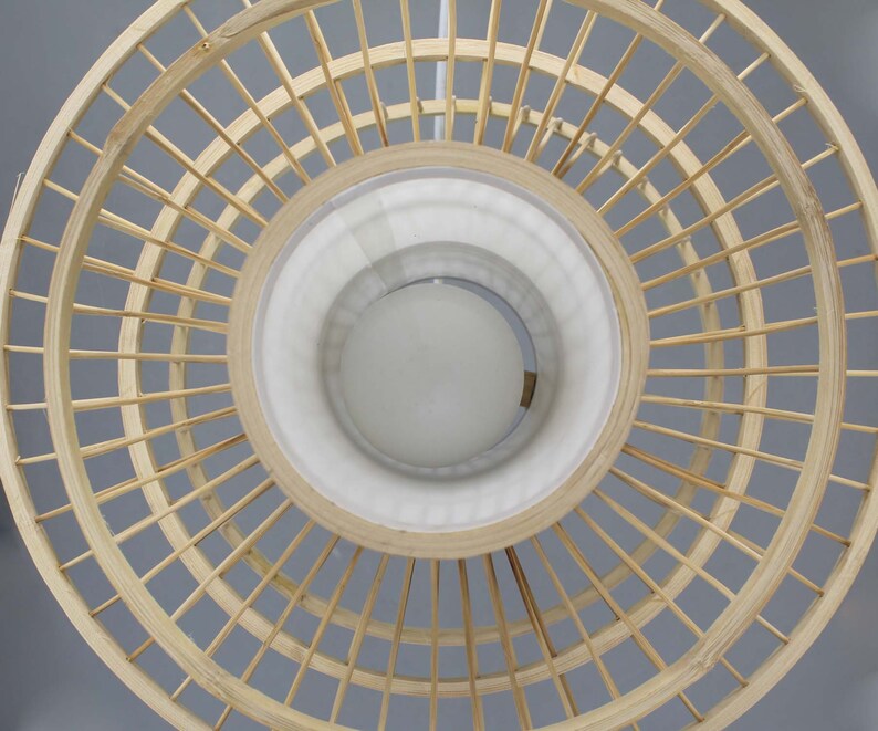 Bud-shaped Bamboo Stick Pendant Light Natural Bamboo Color | Etsy