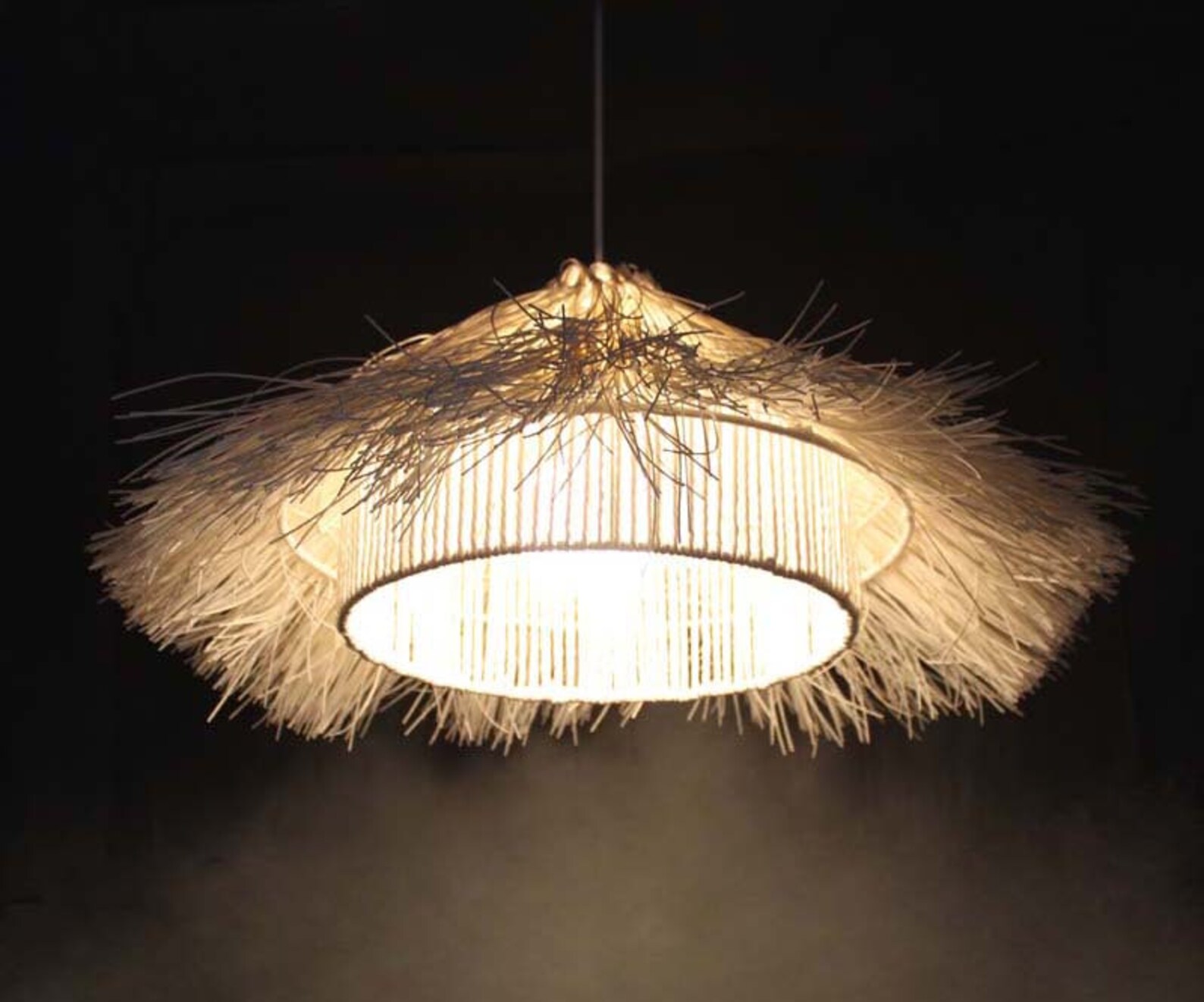 Hand Woven From Rattan Pendant Lighting-home Decor - Etsy