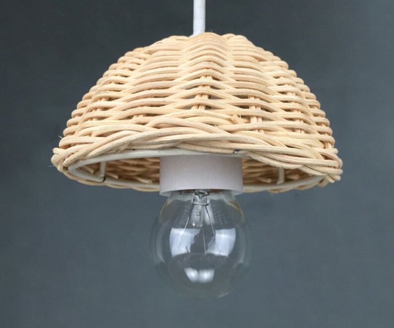 Hemispherical Small Rattan Pendant Lights-Rattan Lamp | Etsy