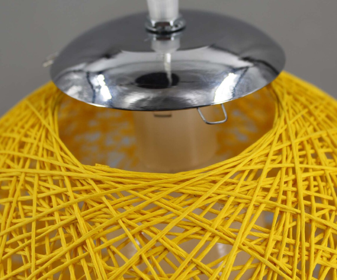 Yellow Rope Ball Pendant Lights-hang Spherical Lighting - Etsy