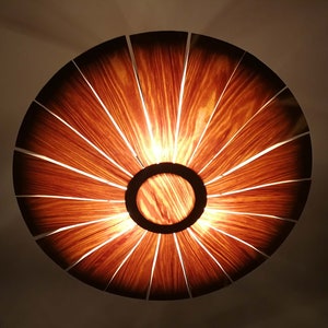Round Flower Umbrella Wooden Paper Pendant Light - Diameter 54 Cm / 21 ...