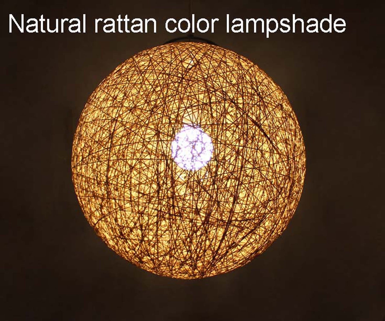 Hand Winding Hemp Rope Lighting Spherical Pendant - Etsy